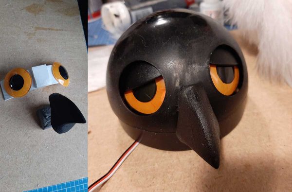 Owl animatronic finished - Pololu example - Dizary