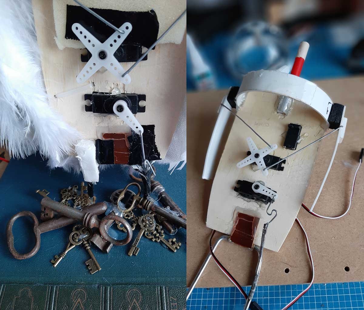 Owl animatronic finished - Pololu example - Dizary